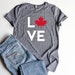 Canada Shirt Junior Fitted Canadian Maple Leaf Shirt Canadian Flag Shirt Women's Proud Canadian ...