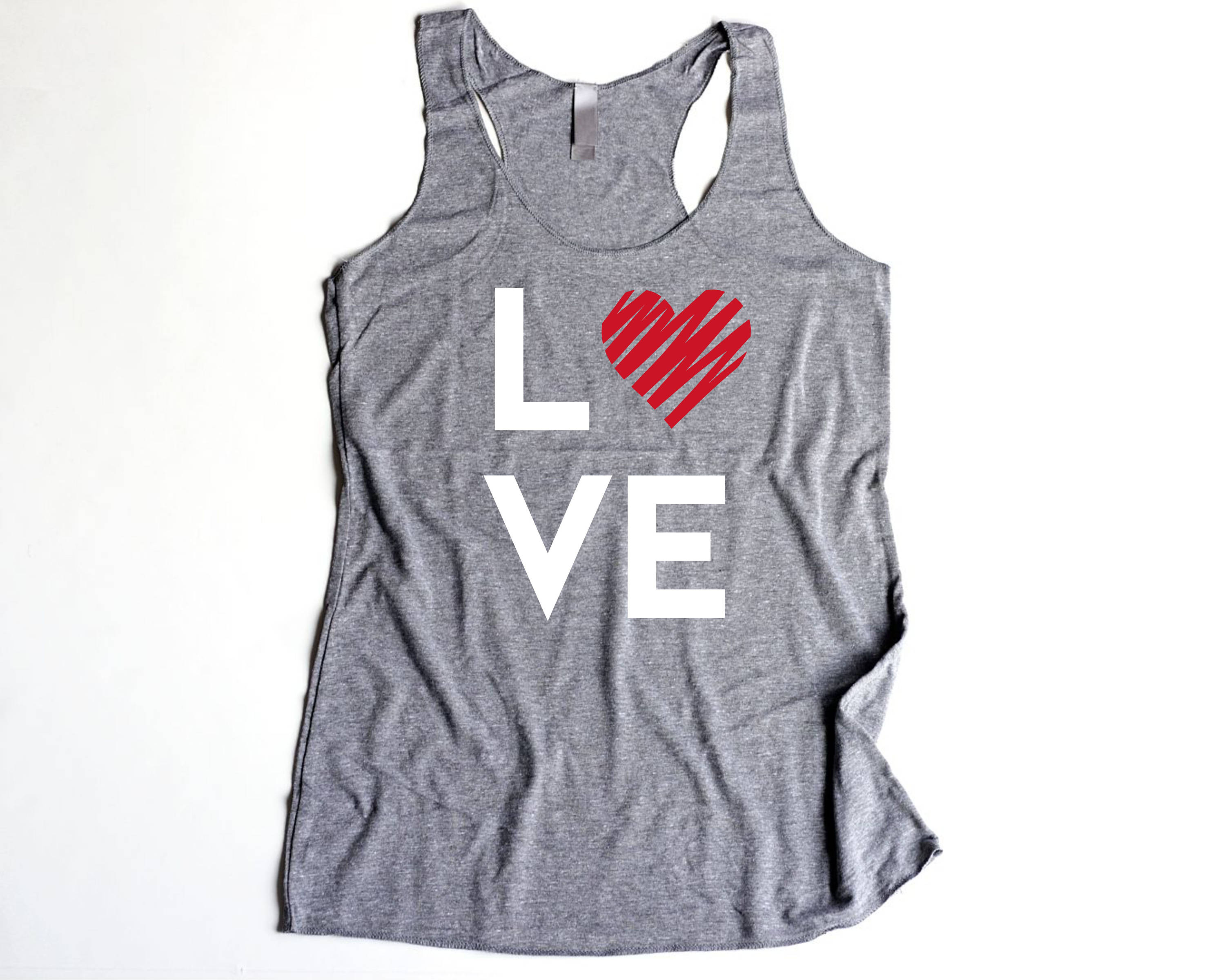 Heart Love Tank Tops for Women Heart Tanks Valentine Gift Love ...