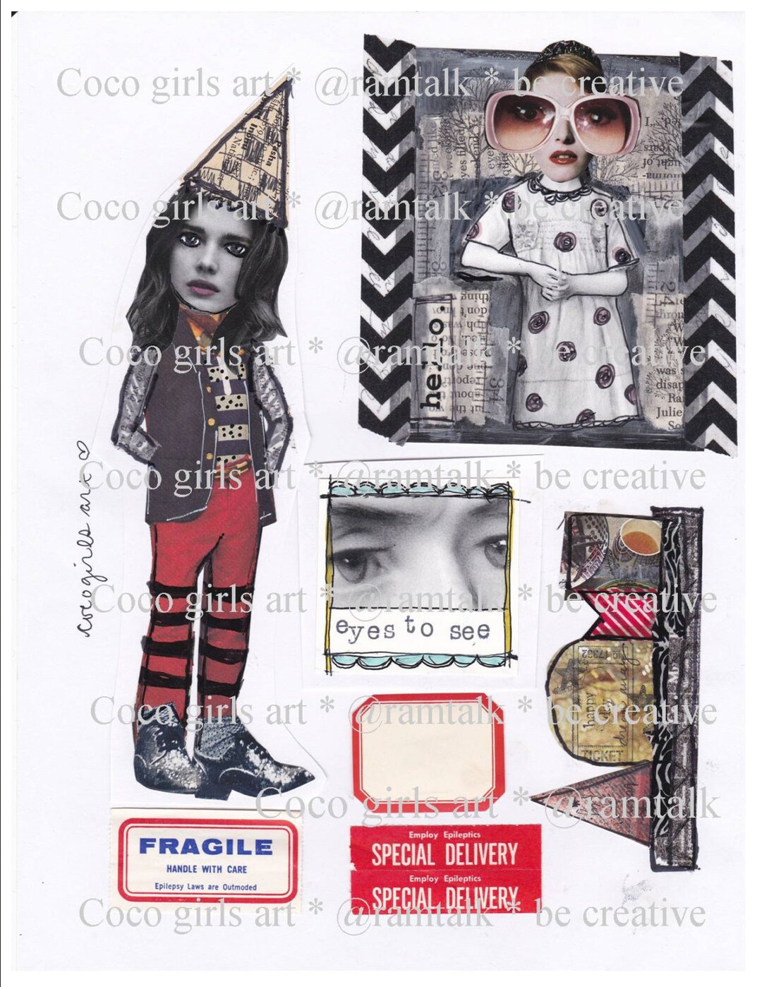 Art Journal Pop Sheet - Etsy