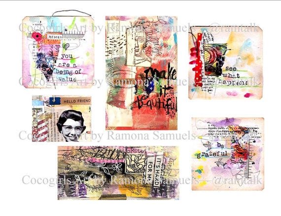Hoja de collage de marcas inspiradas | Etsy México