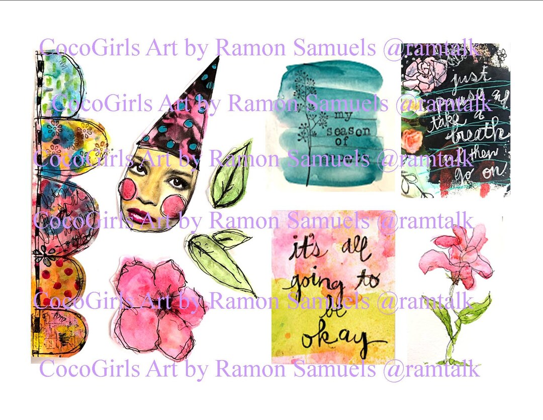 Spring Art Collage Bits - Etsy