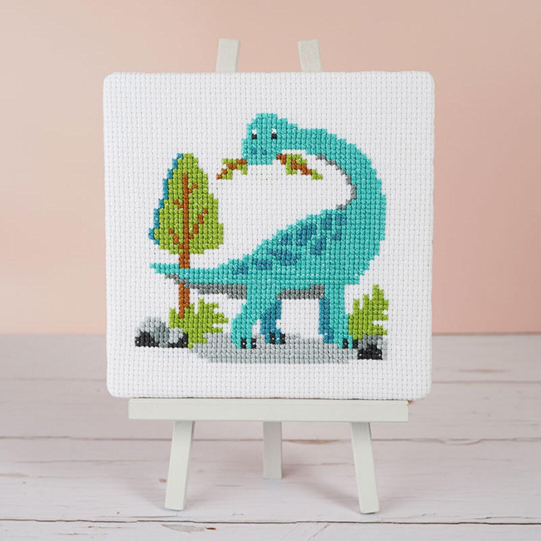 Barney the Brachiosaurus Junior Cross Stitch Kit - Etsy