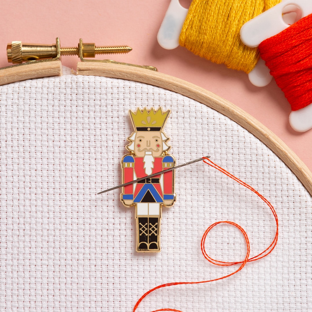 Nutcracker Magnetic Needle Minder for Cross Stitch, Sewing, Embroidery and Needlework - Etsy