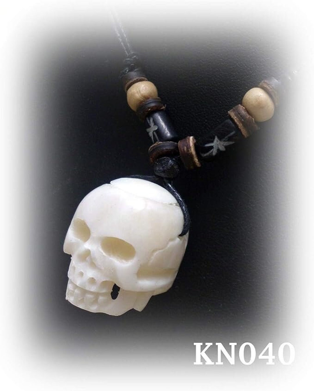 Skull Skull Bone 3D Pendant Real Bone Necklace - Etsy