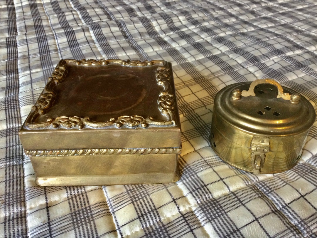 Vintage Brass Boxes , Made in India, Set of 2 - Etsy