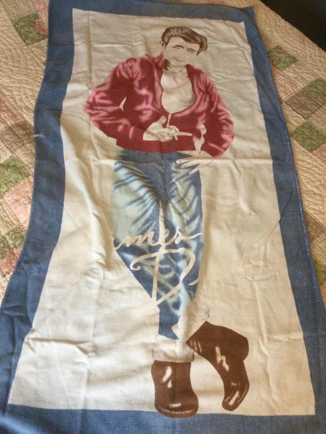 Vintage James Dean Beach Towel Movie Memorabilia - Etsy