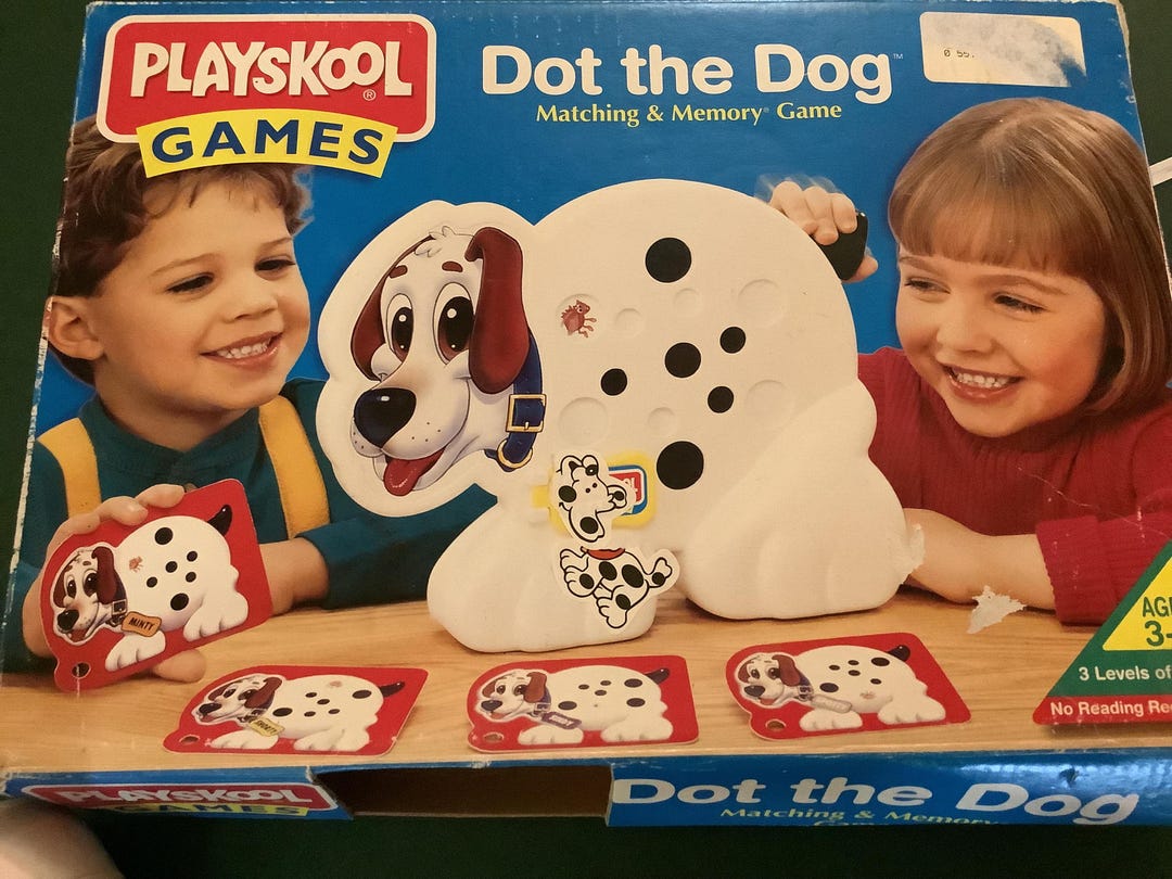 Vintage 1995 Dot the Dog Game , Hasbro, Matching and Memory Game - Etsy