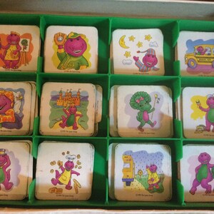 Vintage Barney Memory Card Game Milton Bradley 1993 - Etsy