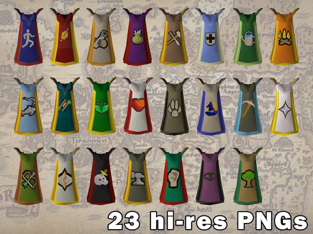 OSRS Skillcape Pngs - 23 High Resolution Runescape Graphics - Great for ...
