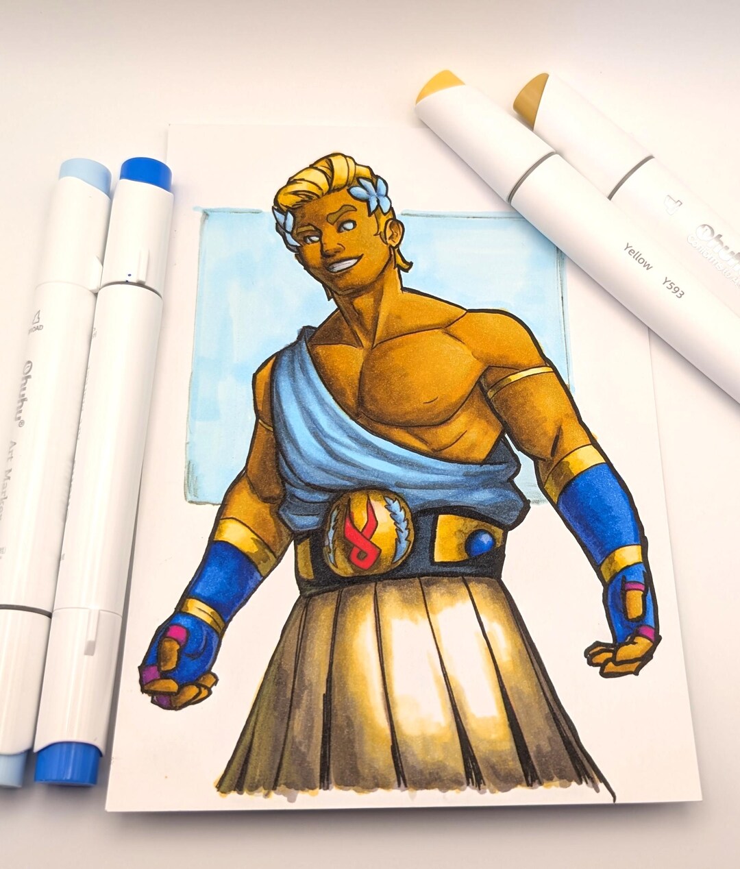 HADES THESEUS Marker Drawing OOAK Illustration - Etsy