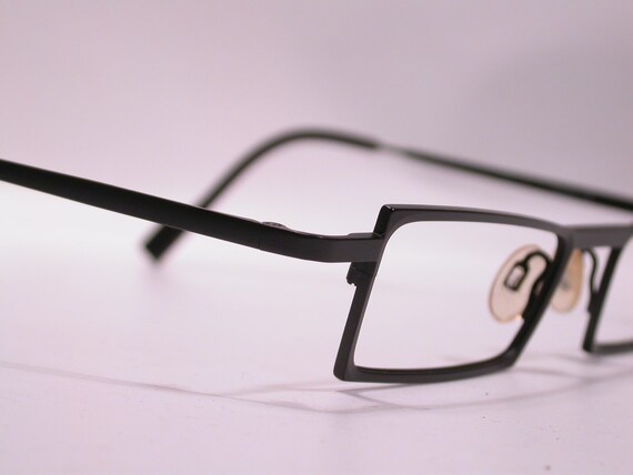 Authentic Theo XM Black Modern Square Frames Eyeglass… - Gem