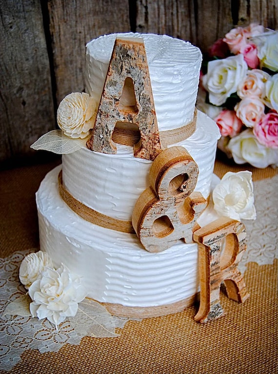 Rustic Wood Wedding Cake Topper Wedding Cake Topper, Wooden