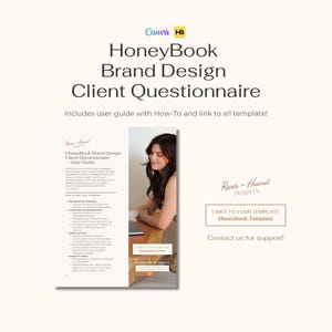 Honeybook Brand Design Client Questionnaire Template | 27 Questions - Etsy