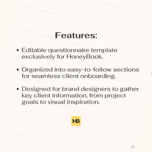 Honeybook Brand Design Client Questionnaire Template | 27 Questions - Etsy