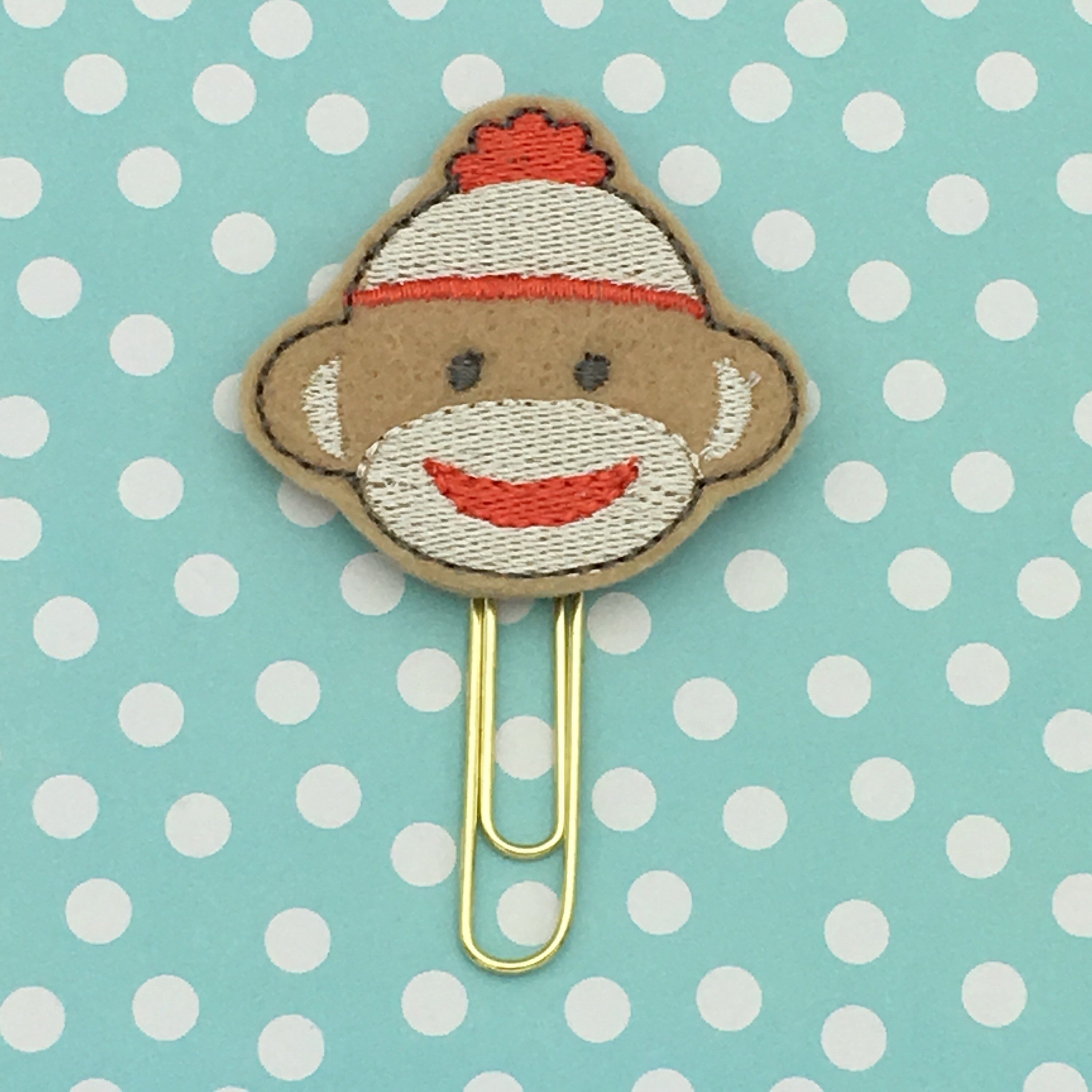 Sock Monkey Face Clip Art