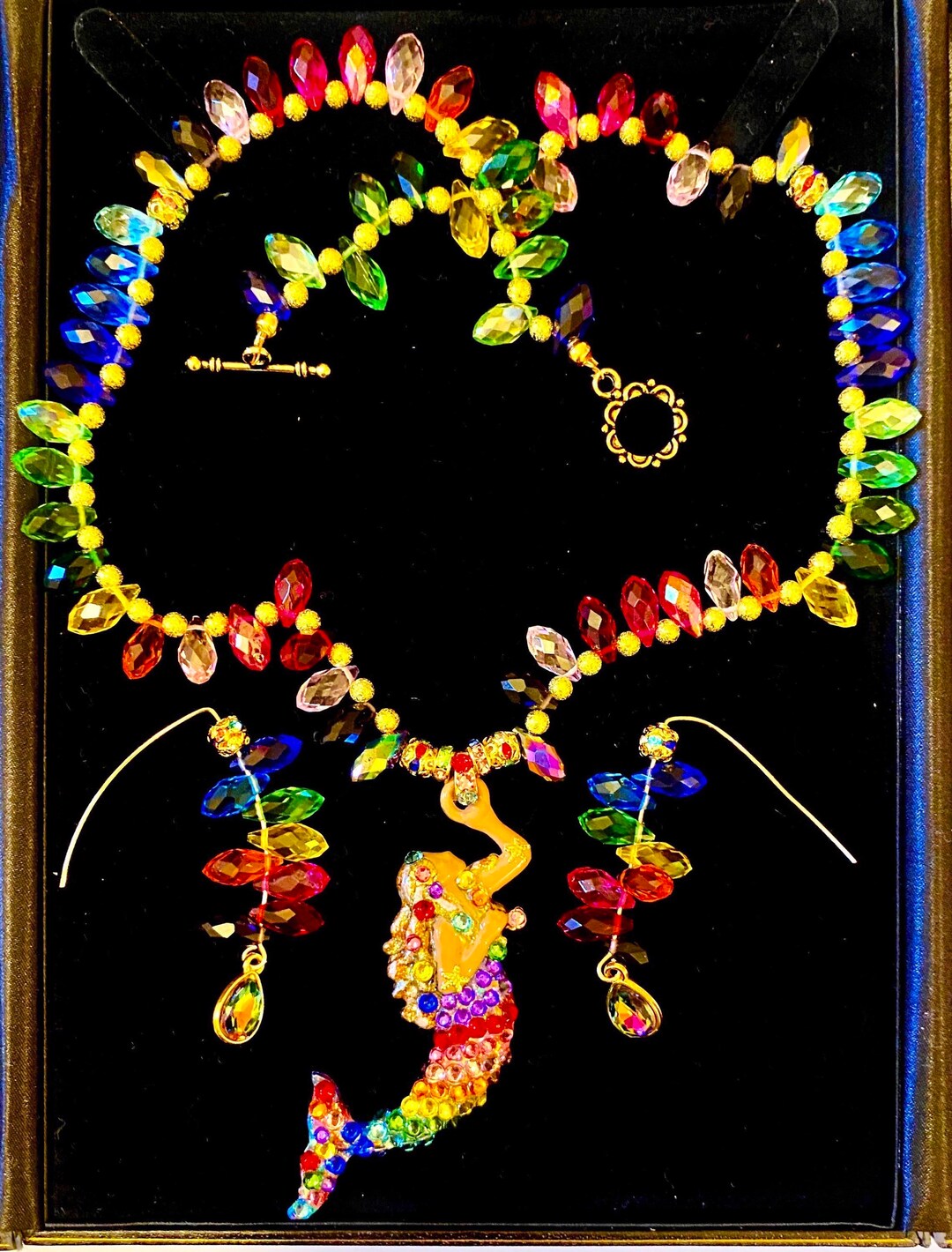 Blonde Haired Mermaid Necklace Mermaid Jewelry Set multi - Etsy