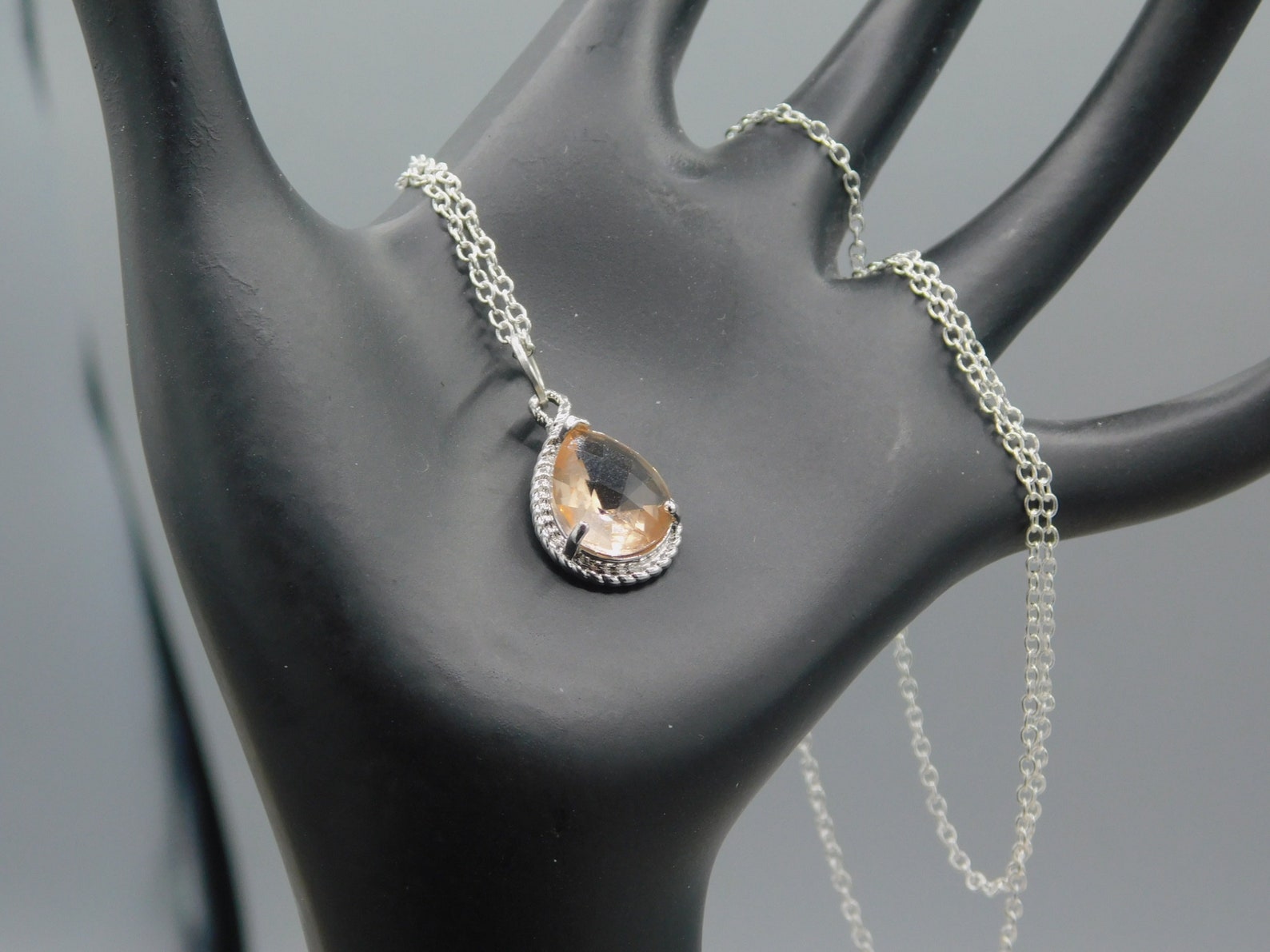 Light Pink Rhinestone Necklace - Etsy