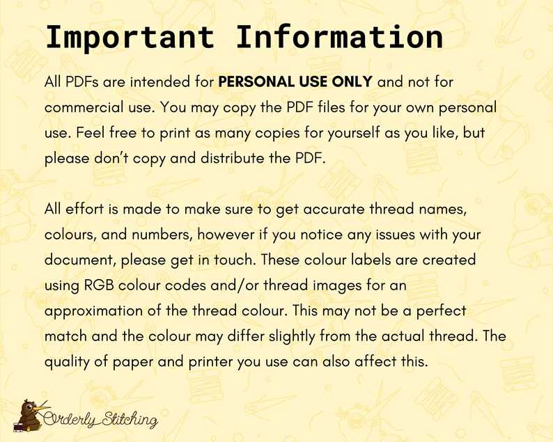 PDF Printable Coloured Thread Inventory Sheets for Cross - Etsy
