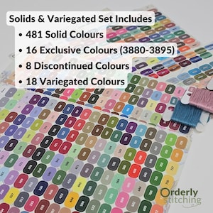 Color Bobbin Stickers or Labels for Cross Stitch, Embroidery, or ...