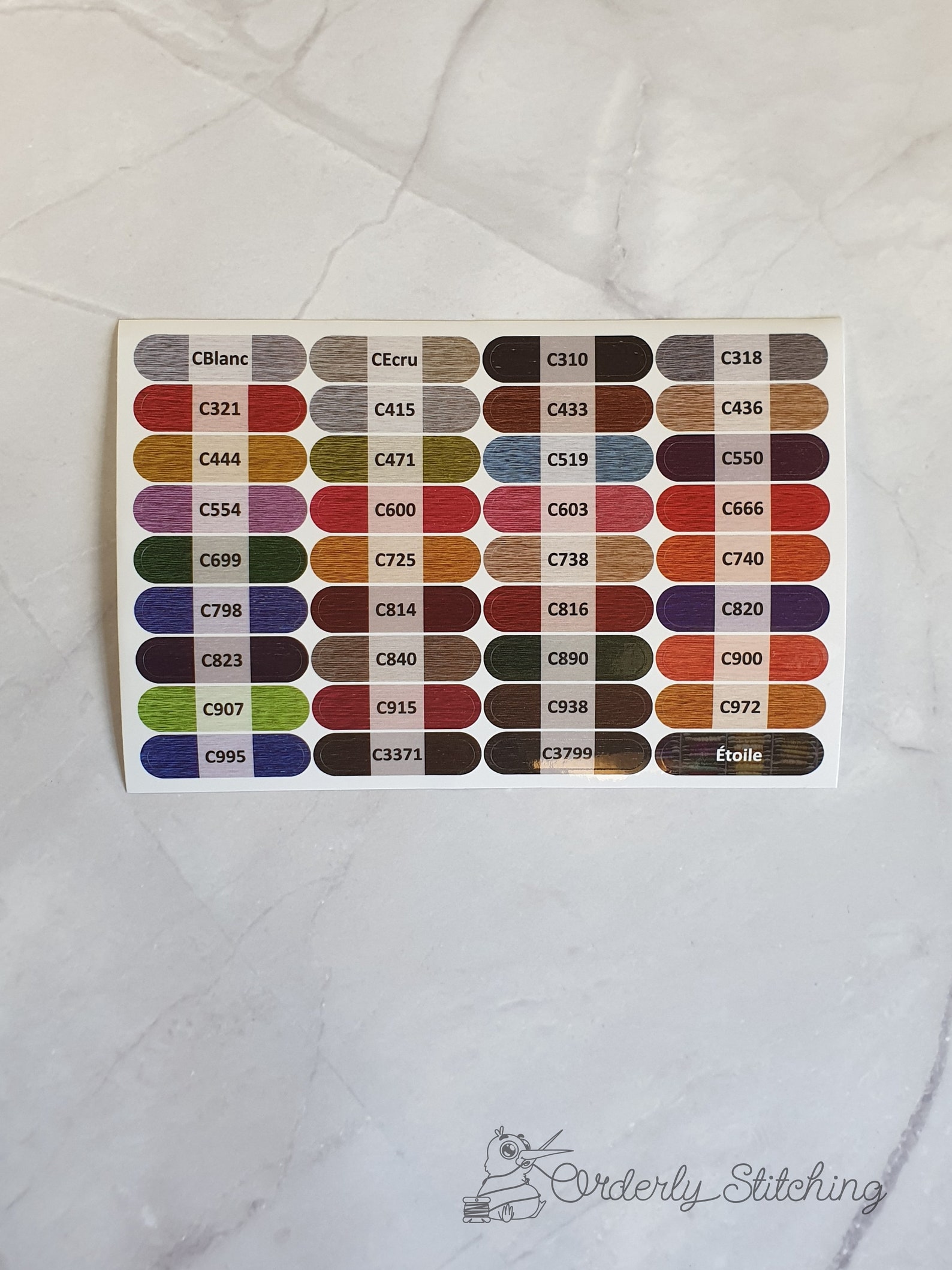 Color Wide Bobbin Stickers or Labels for Cross Stitch - Etsy