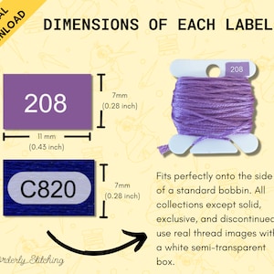 PDF Printable Coloured Bobbin Stickers or Labels for Cross Stitch ...