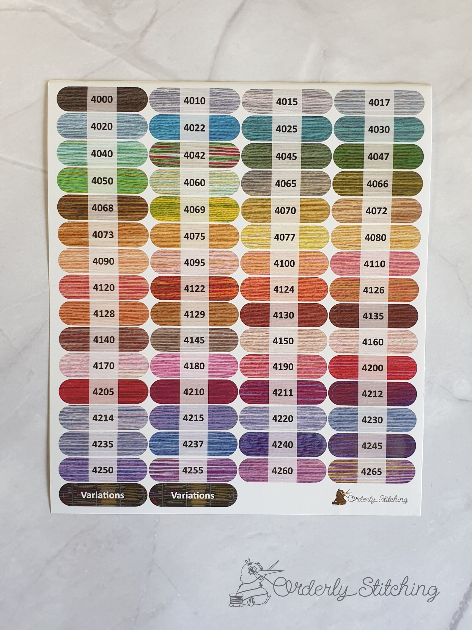 Color Wide Bobbin Stickers or Labels for Cross Stitch - Etsy