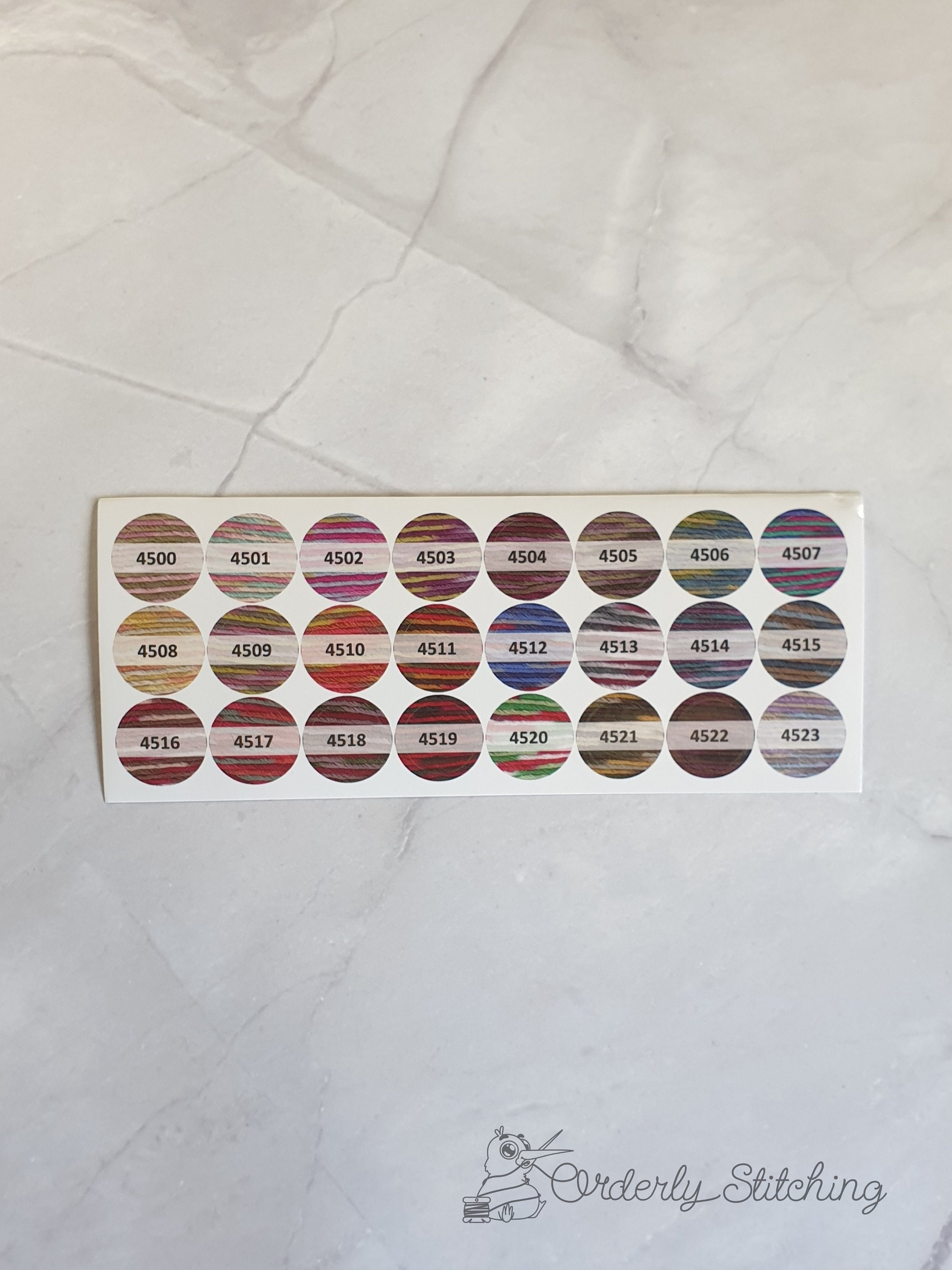 Color 15mm Round Stickers or Labels for Cross Stitch - Etsy