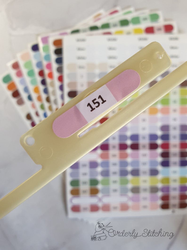 Color Wide Bobbin Stickers or Labels for Cross Stitch - Etsy