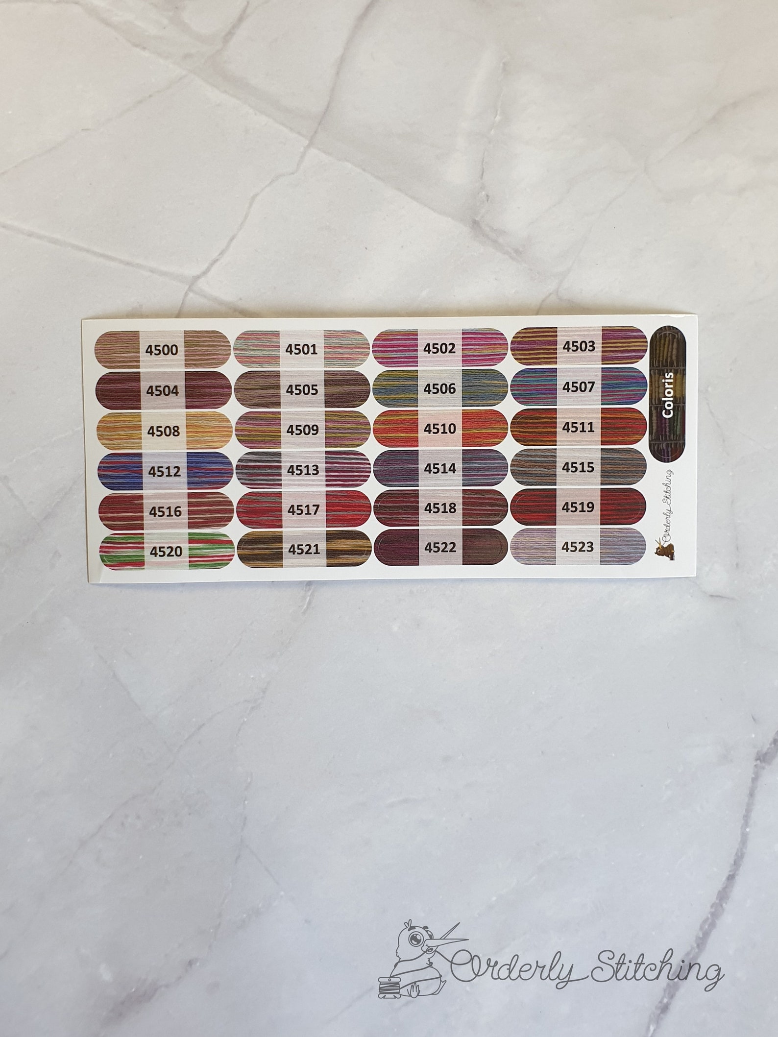 Color Wide Bobbin Stickers or Labels for Cross Stitch - Etsy