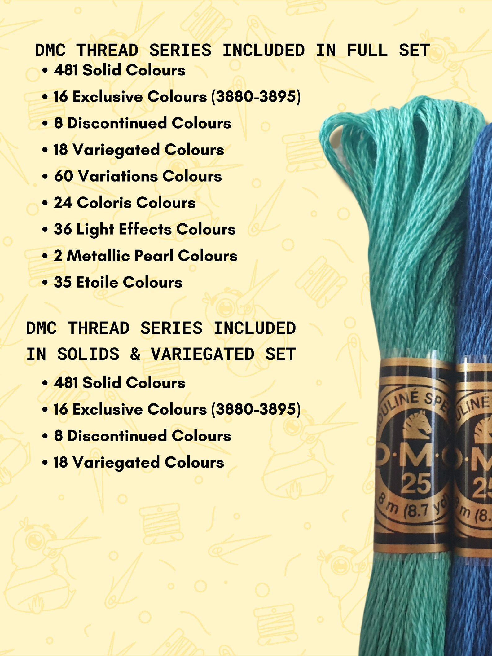 Color Wide Bobbin Stickers or Labels for Cross Stitch - Etsy