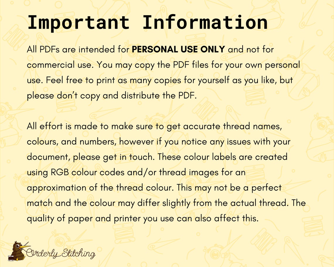 PDF Printable Coloured Thread Drop Stickers or Labels for | Etsy