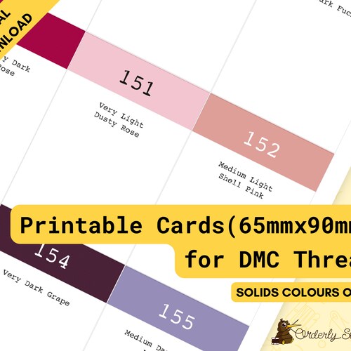 PDF Printable Coloured Thread Drop Stickers or Labels for - Etsy