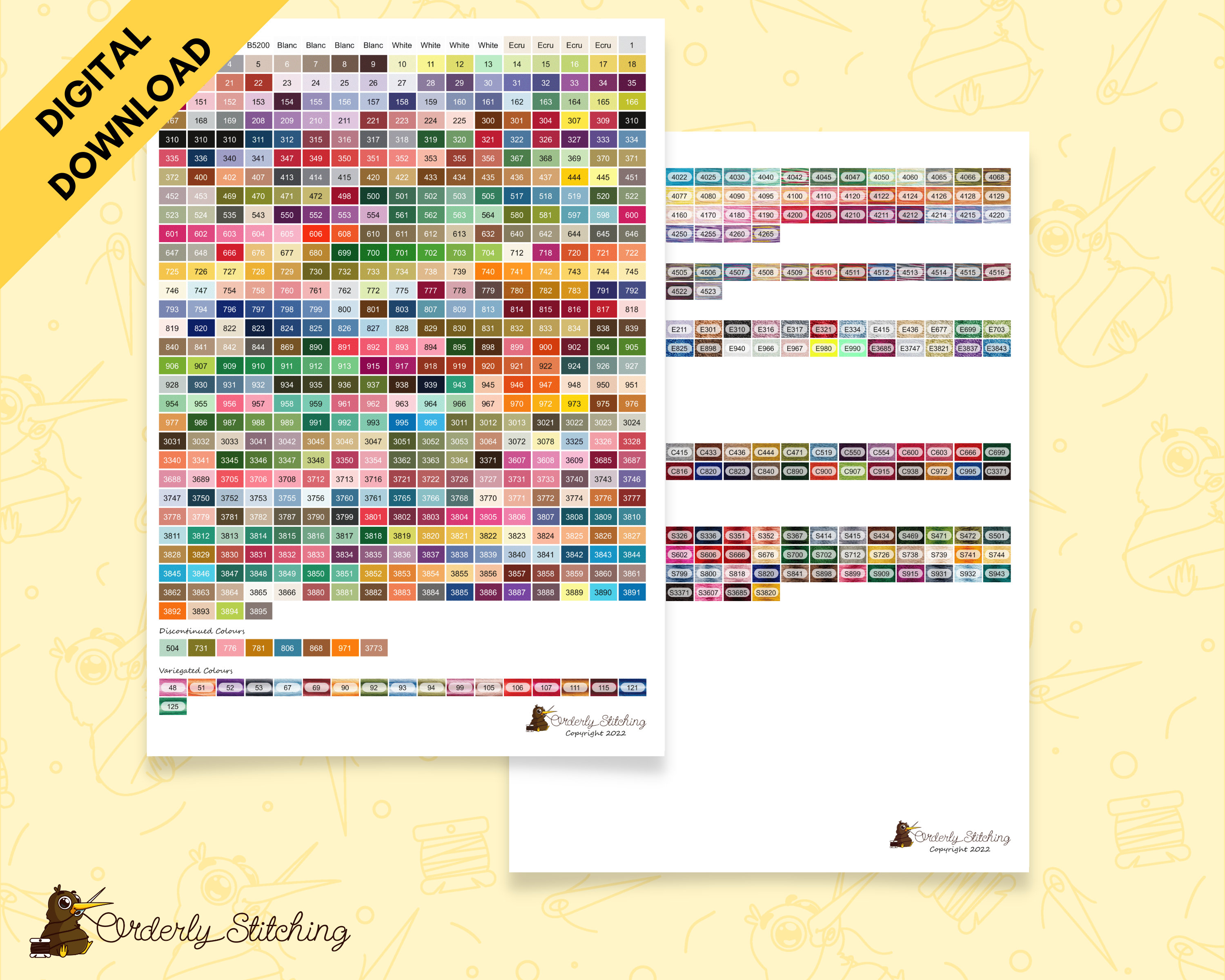 PDF Printable Coloured Bobbin Stickers or Labels for Cross - Etsy