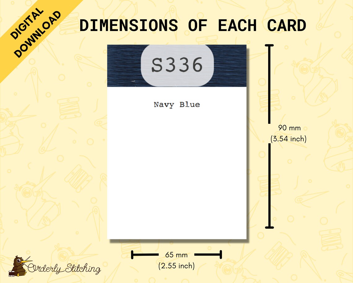 PDF Printable Small Index Cards 65x90mm for Satin Cross - Etsy