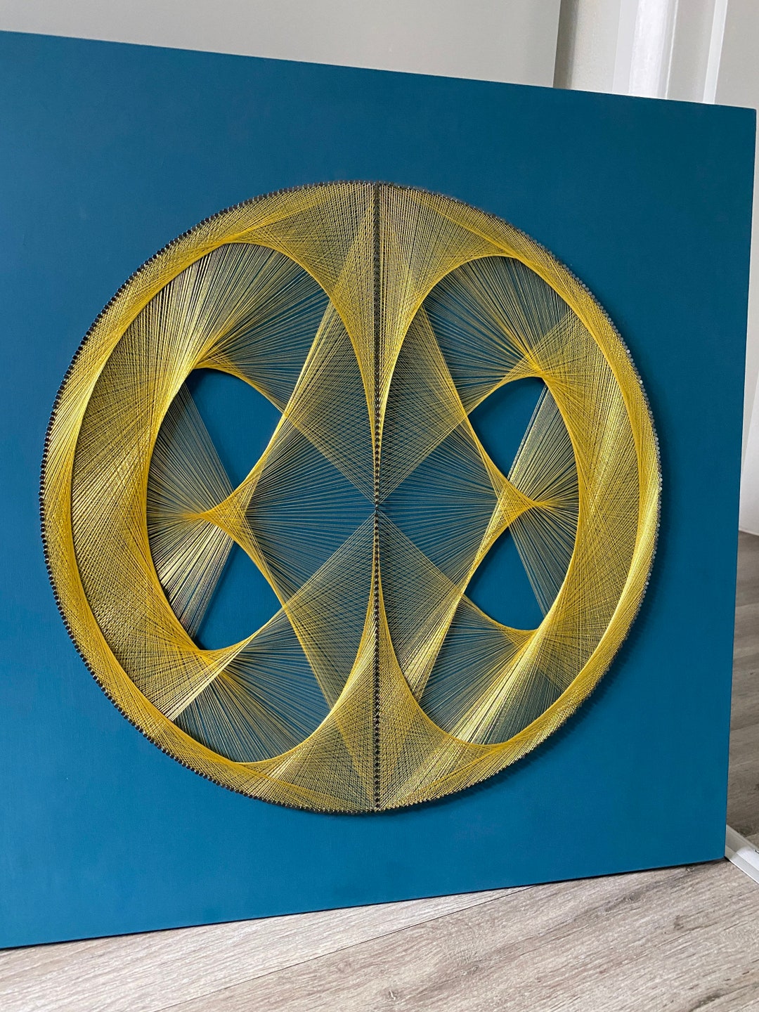 Mandala String Art, Modern and Striking Wall Art, Reflective Gold ...