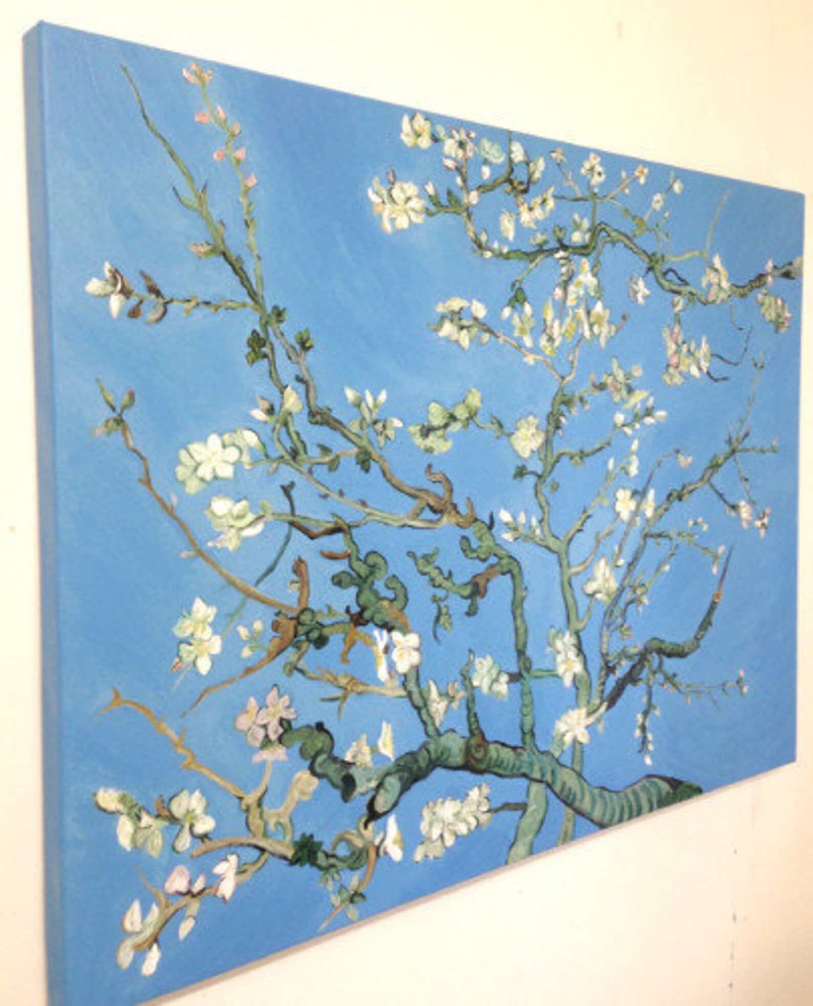 Hand Painted Vincent Van Gogh Almond Blossoms Painting Reproduction on ...