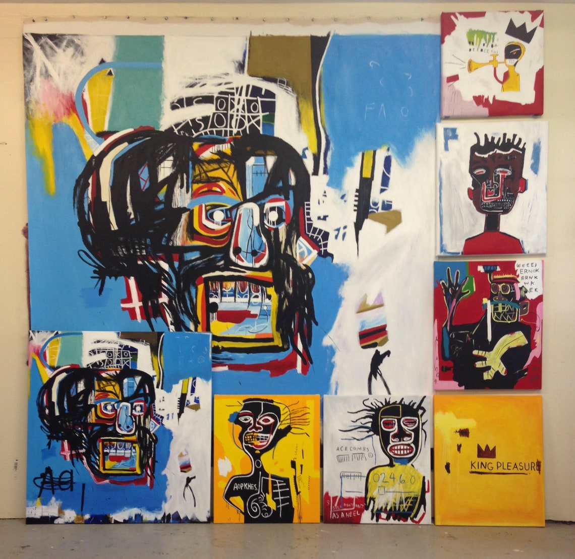 Hand Painted Contemporary Neo-expressionist Painting on Stretched ...