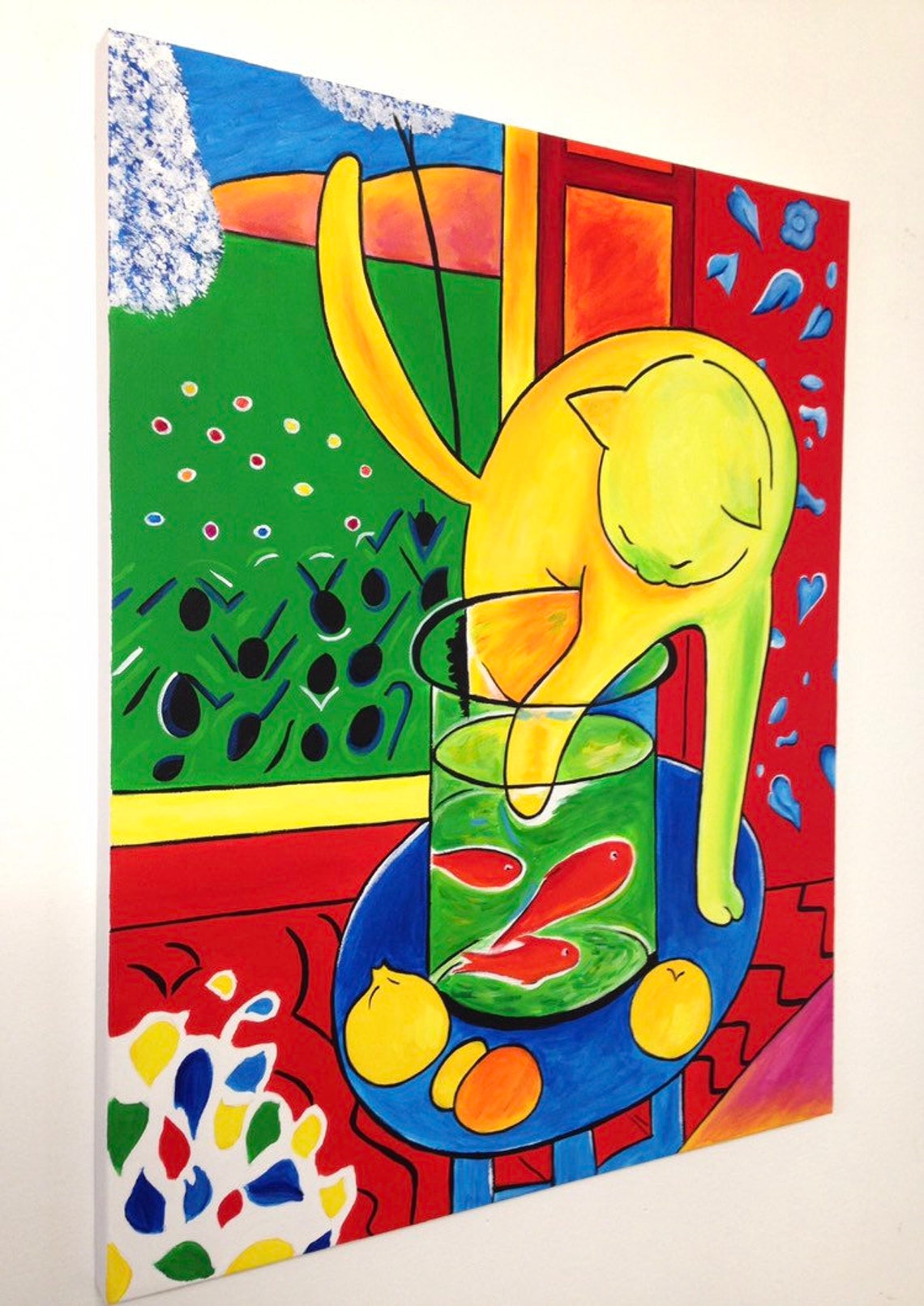 Pintado a mano Henri Matisse El Gato con Reproducción de | Etsy