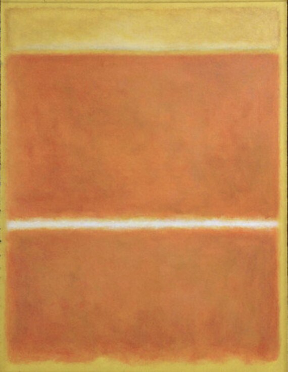 Hand Painted Saffron Abstract Color Field Painting on Canvas - Etsy