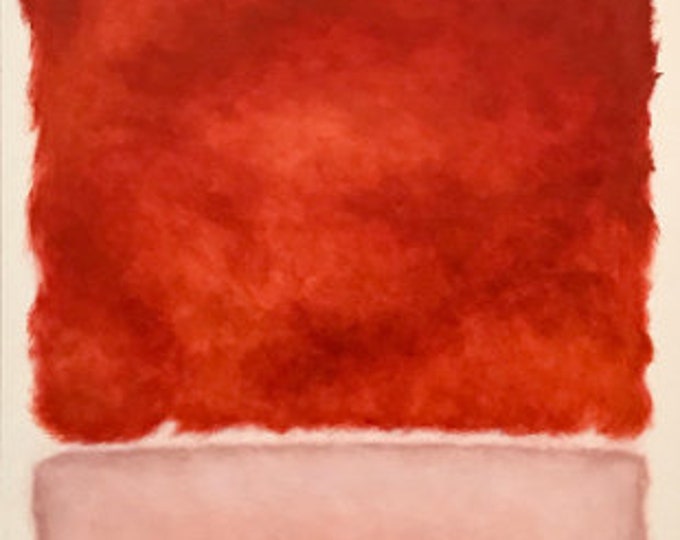 Hand Painted Red Over Pink Abstract Color Field Painting on - Etsy