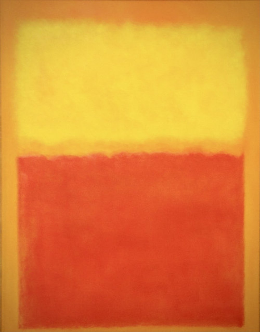 Hand Painted Orange Yellow and Red Abstract Color Field - Etsy