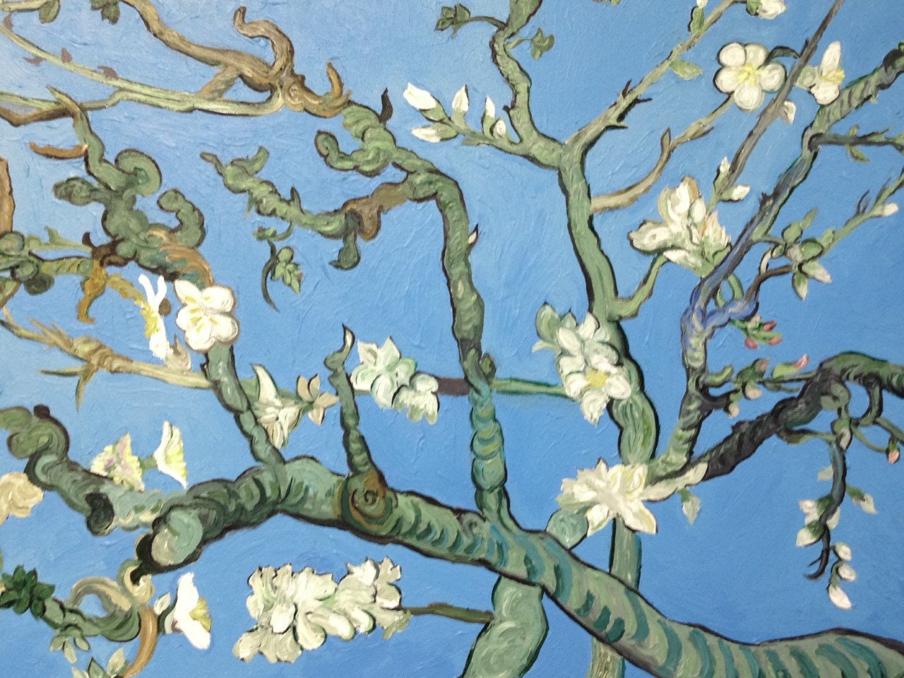 Hand Painted Vincent Van Gogh Almond Blossoms Painting Reproduction on ...