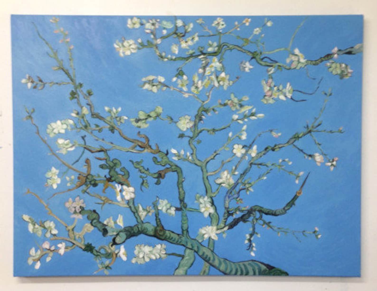 Hand Painted Vincent Van Gogh Almond Blossoms Painting Reproduction on ...