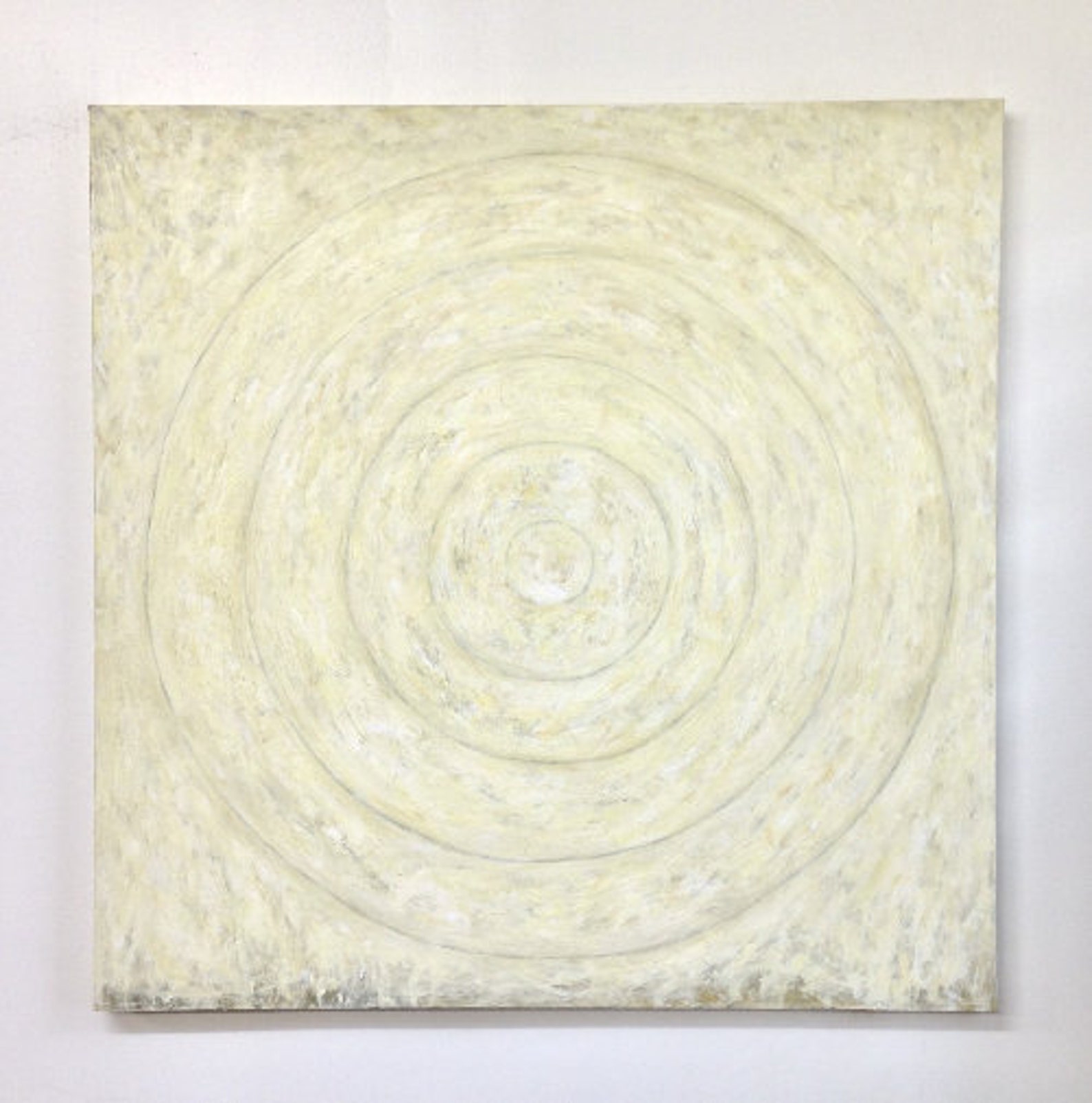 Hand Painted White Target Painting on Stretched Canvas - Etsy