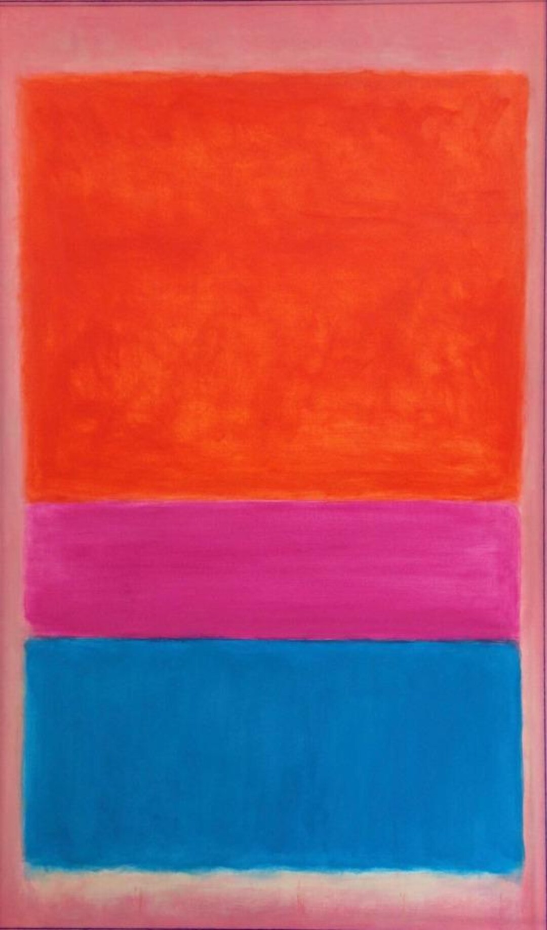 Hand Painted Royal, Magenta and Blue Abstract Color Field Painting on ...