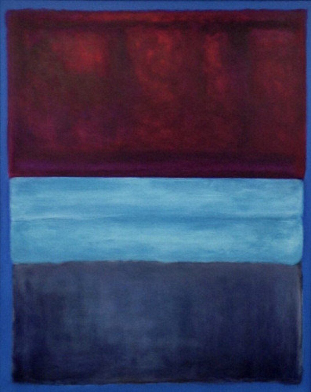 Hand Painted Rust and Blue Abstract Color Field Painting on Canvas - Etsy