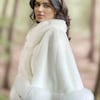 Brown Faux Fur Bridal Wrap, Wedding Fur Shrug, Brown Fur Wrap, Bridal ...