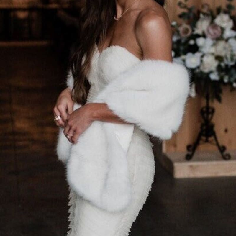 White Fur Dress - Etsy