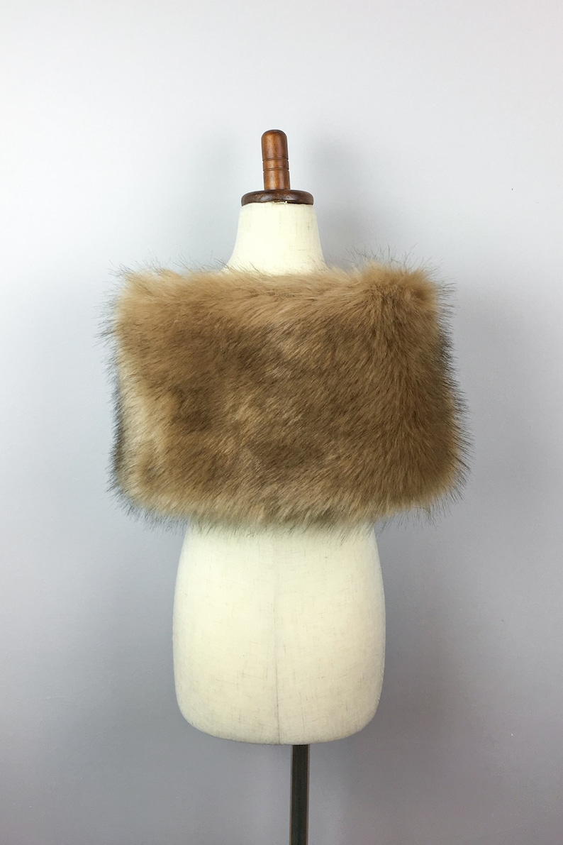 Honey Brown Flower Girl Faux Fur Wrap Shawl kid Lbrw03 | Etsy