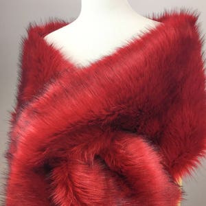 Red Faux Fur Bridal Wrap, Wedding Fur Shrug, Wine Red Fur Wrap, Bridal ...